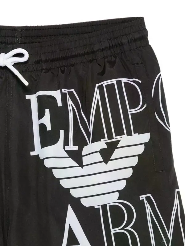 Emporio Armani Logo-print Drawstring Swim Shorts