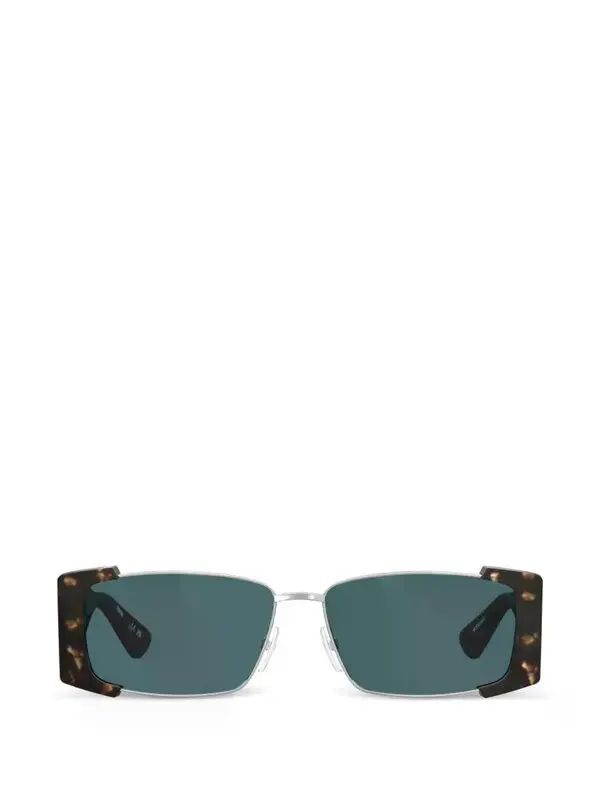 Moschino Tortoiseshell-effect Rectangle-frame Sunglasses