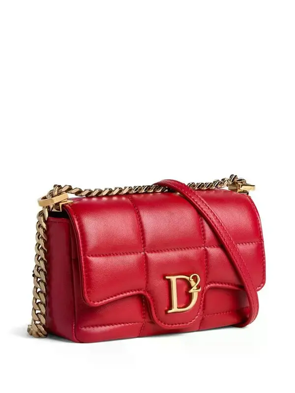 Dsquared2 Logo-plaque Quilted Leather Bag - Red
