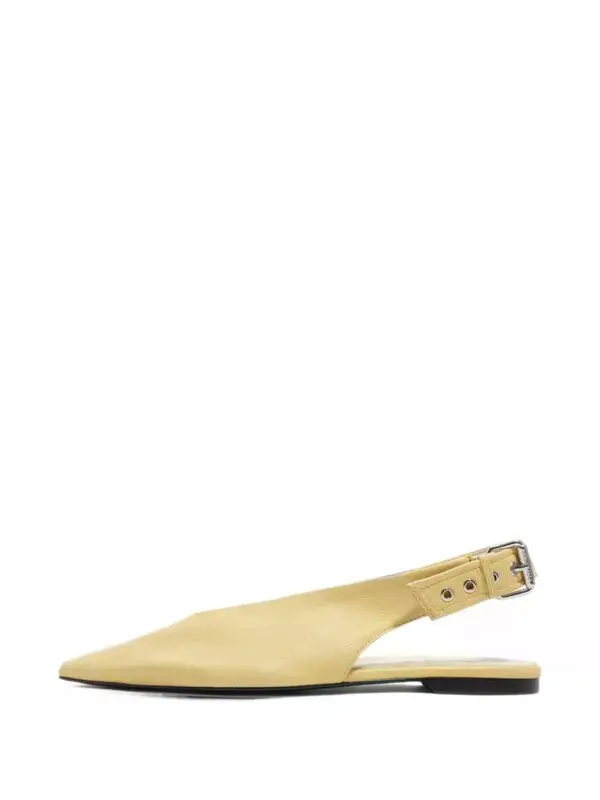 Bimba Y Lola Leather Slingback Ballerina - Yellow