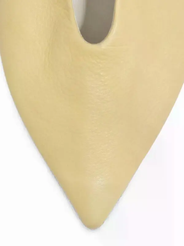 Bimba Y Lola Leather Slingback Ballerina Flats - Yellow