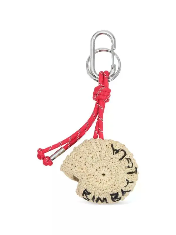 Bimba Y Lola Natural Raffia-effect Seashell Keyring