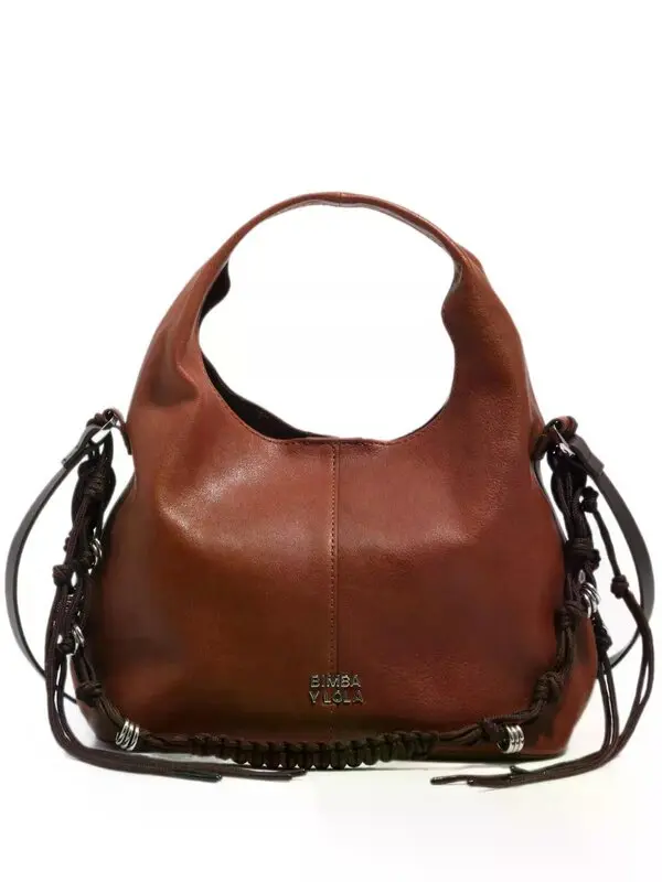 Bimba Y Lola Small Dark-tan-leather Paper Bag - Brown