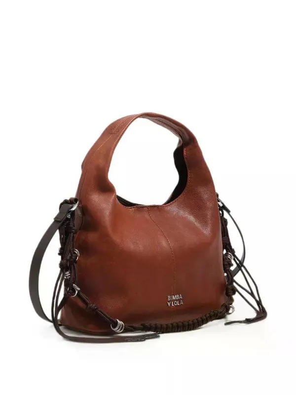 Bimba Y Lola Small Dark-tan-leather Paper Bag