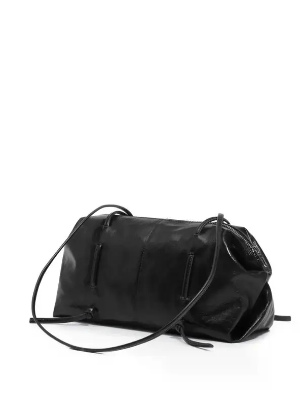 Bimba Y Lola Leather Shoulder Bag - Black