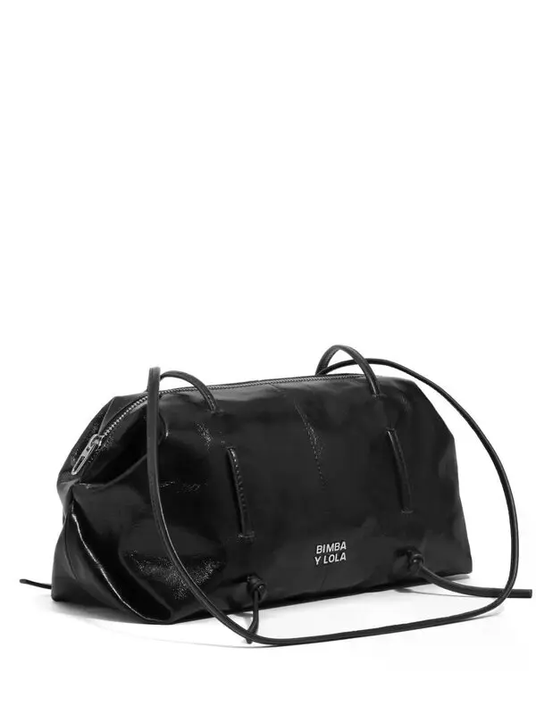 Bimba Y Lola Leather Shoulder Bag - Black