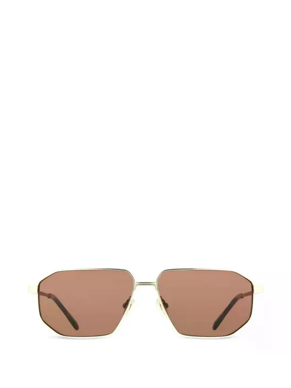 FERRAGAMO Geometric-frame Sunglasses - Gold