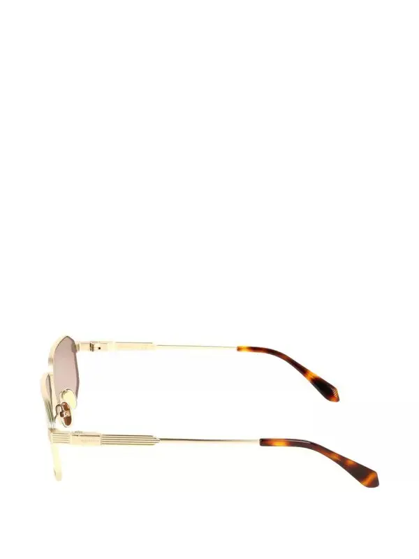 FERRAGAMO Geometric Frame Sunglasses