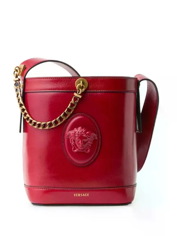 Versace Medusa '95 Chain-detail Bucket Bag - Red