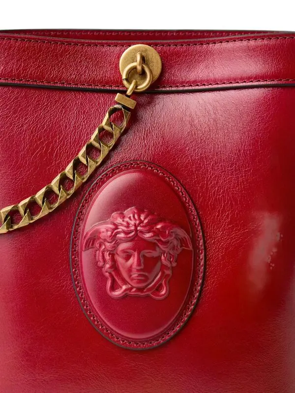 Versace Medusa '95 Chain-detail Bucket Bag - Red