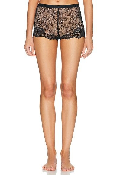 Valentino Garavani Jersey Lace Bottom - Nero