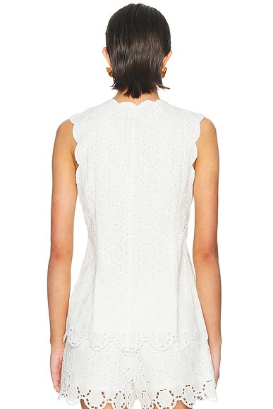 SIMONMILLER Delilah Eyelet Tie Top