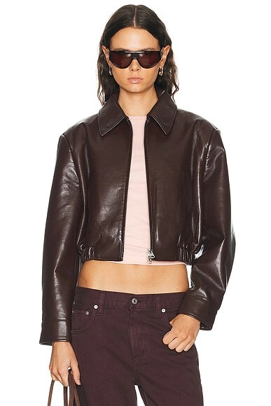 AGOLDE Nahla Cropped Jacket - Madera