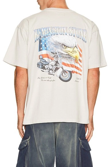 REMINGTON STONE Cash Or Gass Tee - Bone