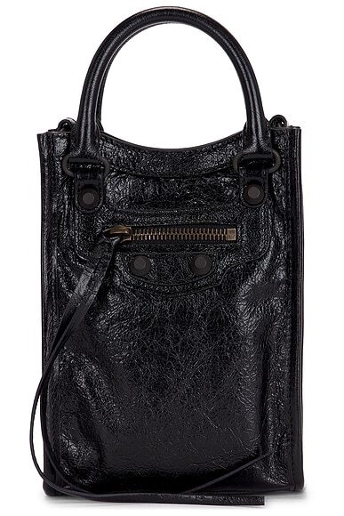 Balenciaga Le City Tote Phone Holder - Black