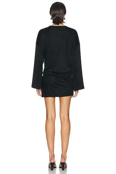 Attico Drape Slit Mini Dress