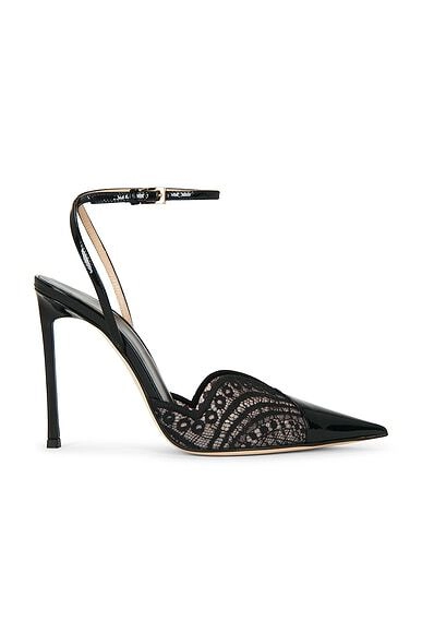 TOM FORD Patent Leather Lace Ankle Strap Pump