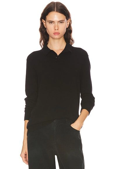 THE ROW Pashi Cashmere Polo Sweater