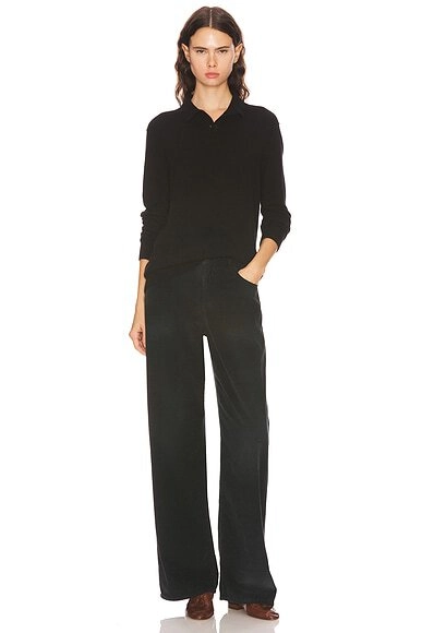 THE ROW Pashi Cashmere Polo Sweater