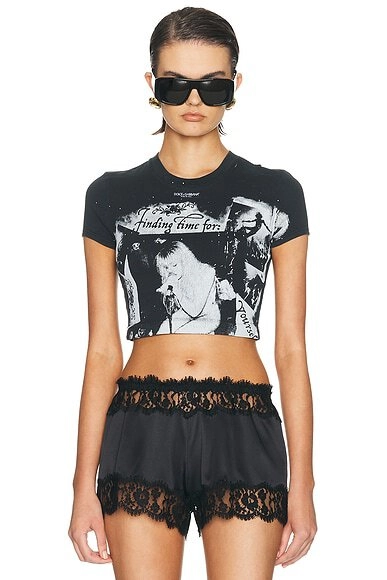 Dolce & Gabbana Jersey Graphic T-shirt - Black