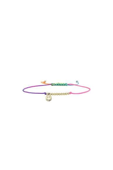 SYDNEY EVAN Double Stone Happy Face Cord Bracelet