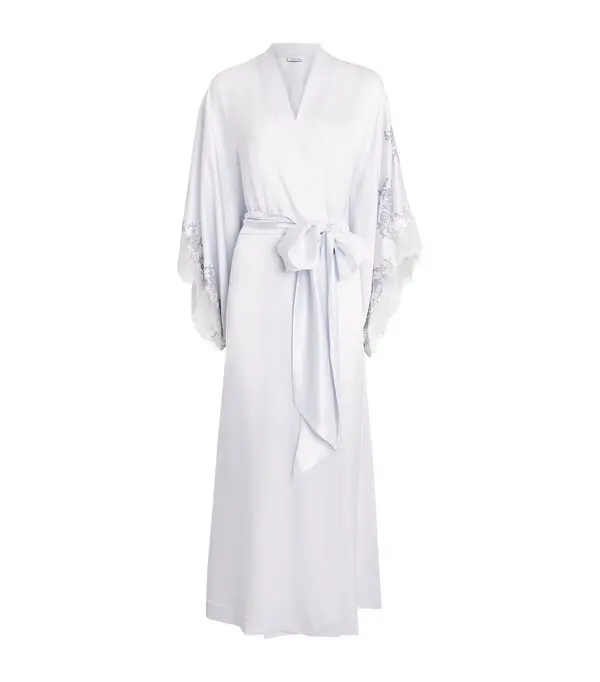 Carine Gilson Long Silk Cérès Robe - Silver