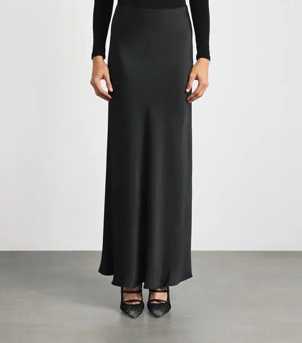 Fabiana Filippi Satin Maxi Skirt - Grey