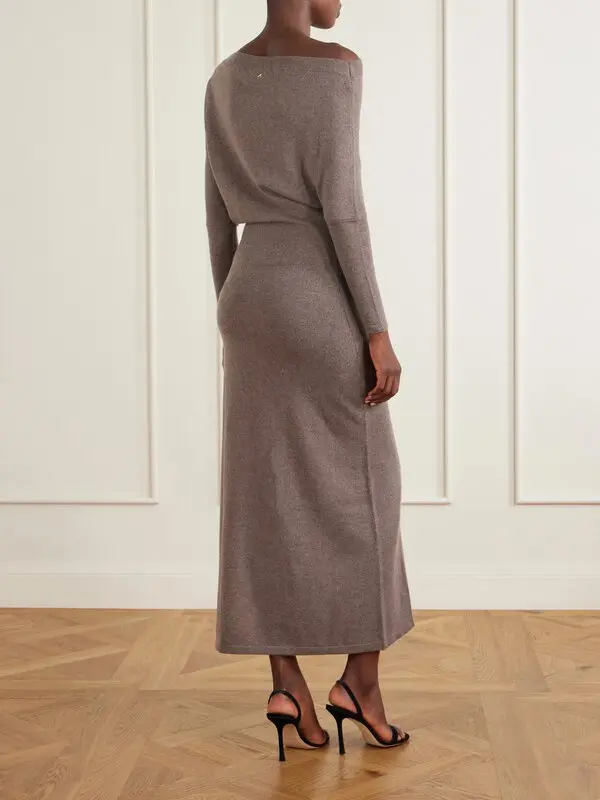 Altuzarra Kasos Asymmetric Cashmere Maxi Dress