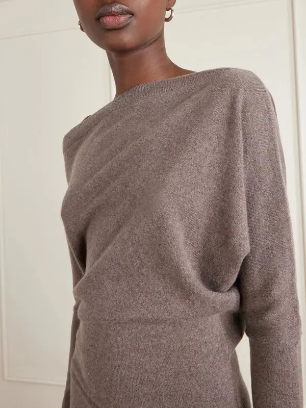 Altuzarra Kasos Asymmetric Cashmere Maxi Dress