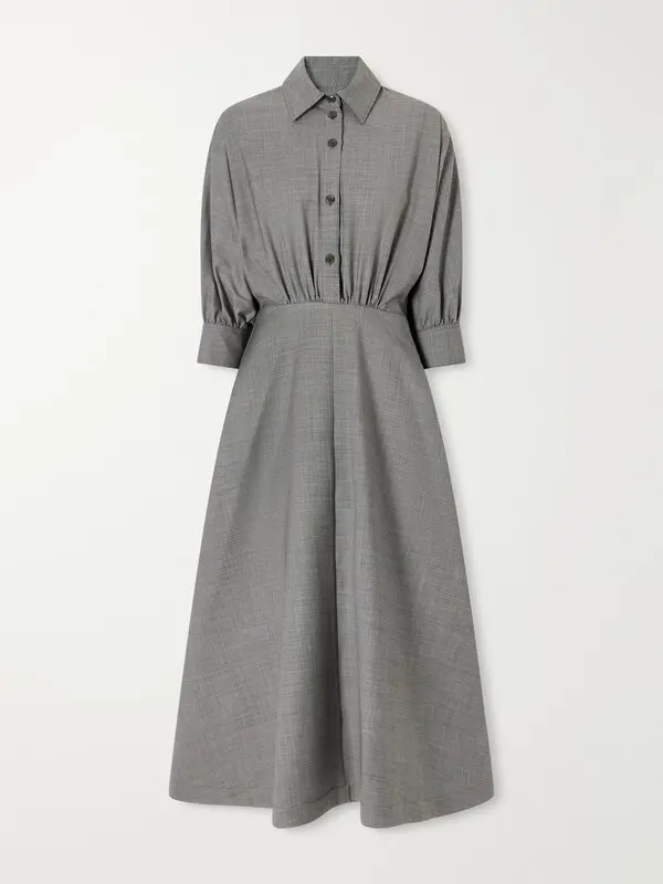 Altuzarra Eleanor Wool-blend Midi Dress - Gray