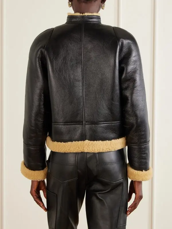 Altuzarra Kenny Shearling-trimmed Leather Coat