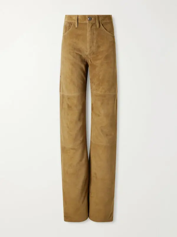 Altuzarra Mills Suede Straight-leg Pants