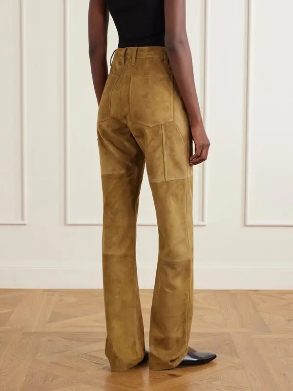 Altuzarra Mills Suede Straight-leg Pants