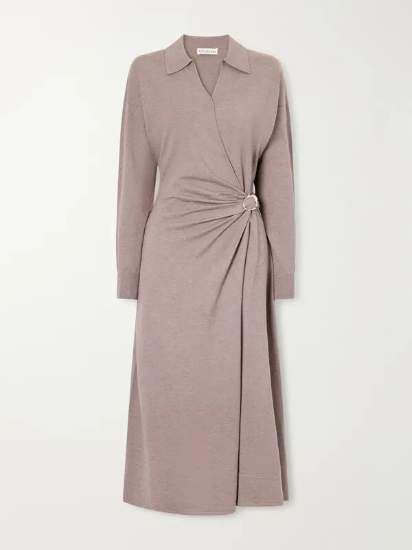 Altuzarra Ellington Draped Jersey Maxi Dress - Neutrals
