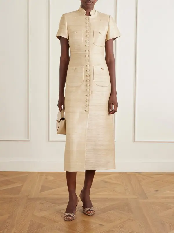 LIBEROWE Imperial Silk-blend Midi Dress