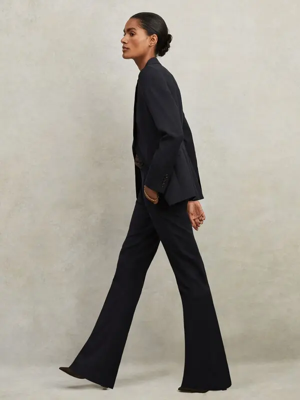 REISS Petite Wool-blend Tailored Flared Suit Trousers