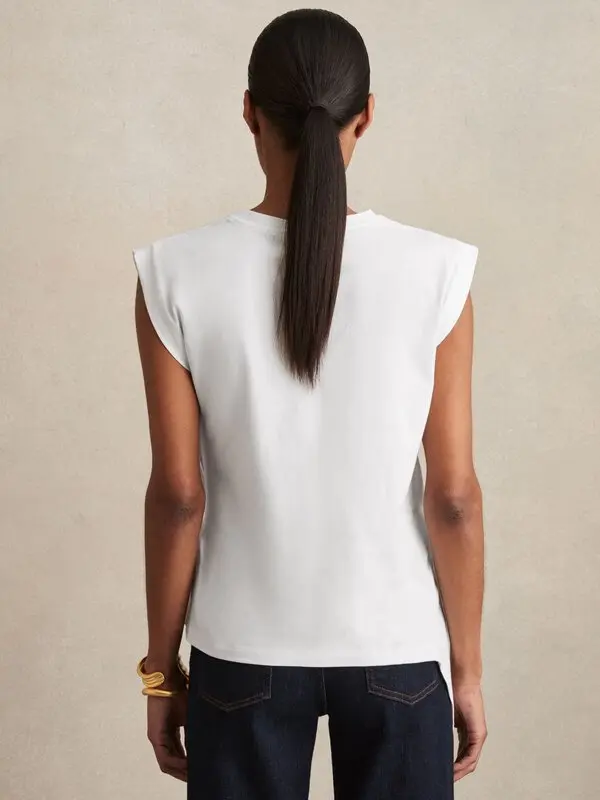 REISS Cotton Drape T-shirt