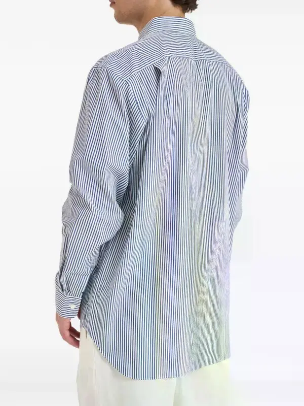 Play Comme Des Garcon Striped Heart-patch Shirt