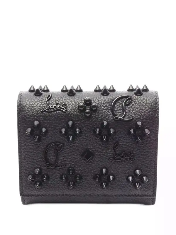 CHRISTIAN LOUBOUTIN 2010s Paloma Studded Trifold Wallet - Black