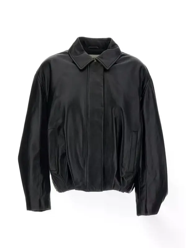 ARMA Melis Leather Boxy-fit Jacket - Black