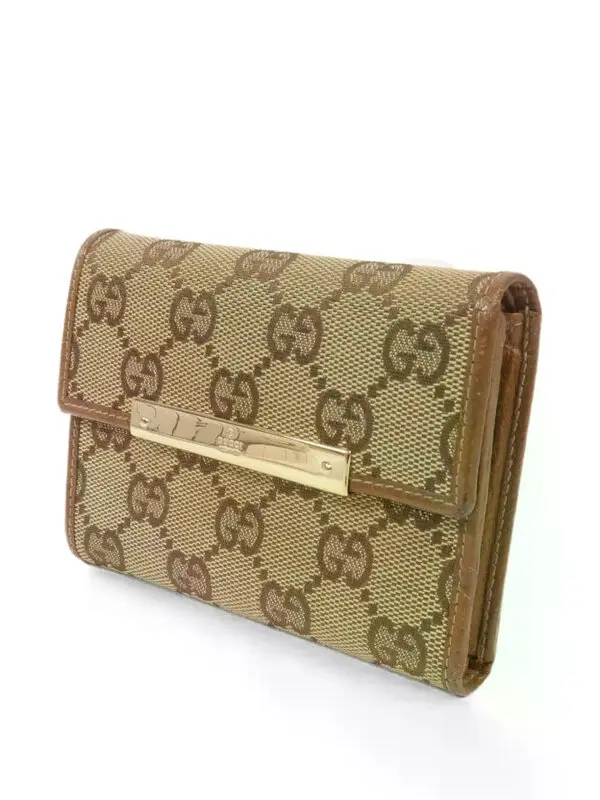 Gucci Gg Canvas Tri-fold Wallet - Neutrals