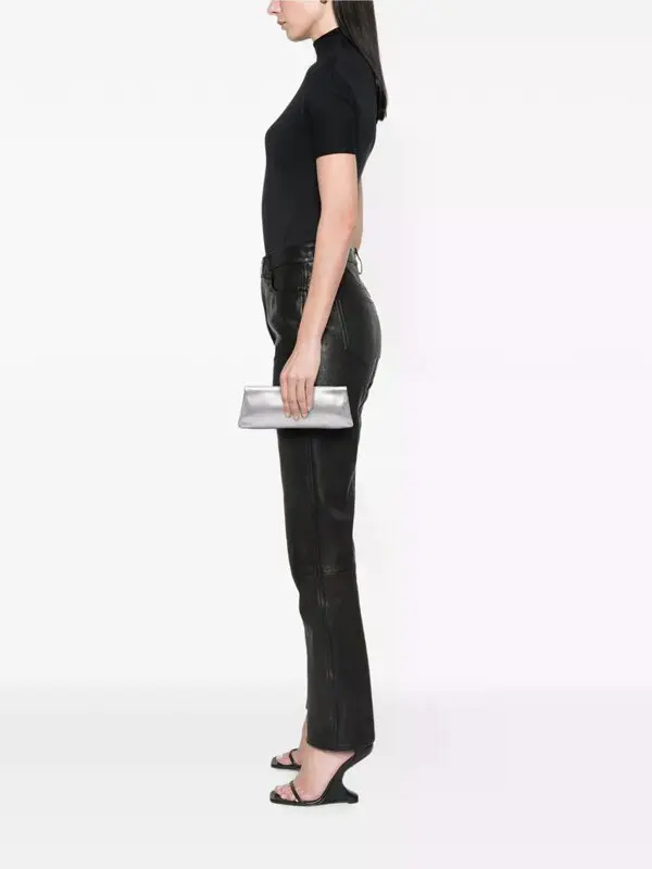 Prada 2013-2026 Metallic Saffiano Frame Clutch Bag