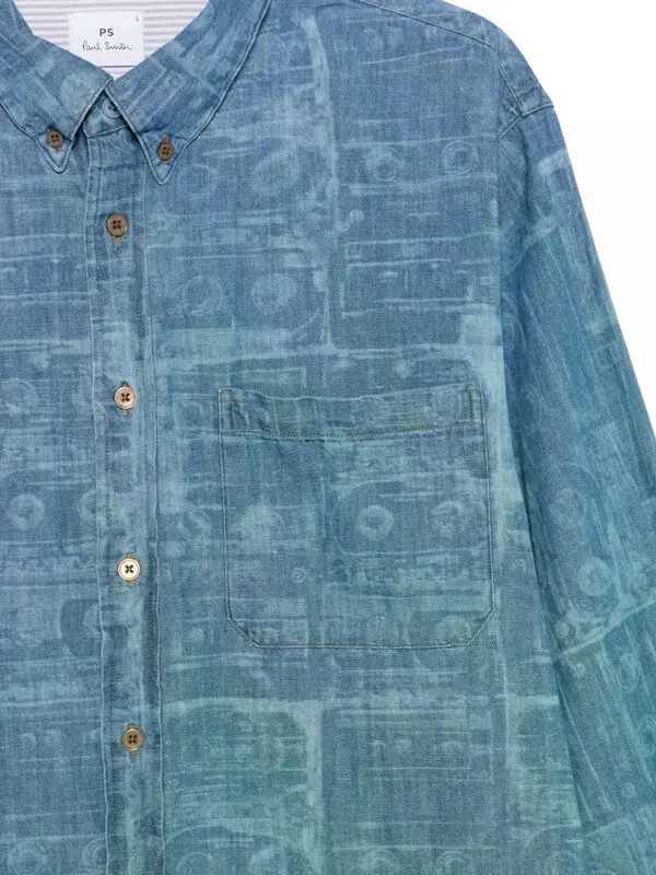 Paul Smith Cassette-print Button-down Shirt