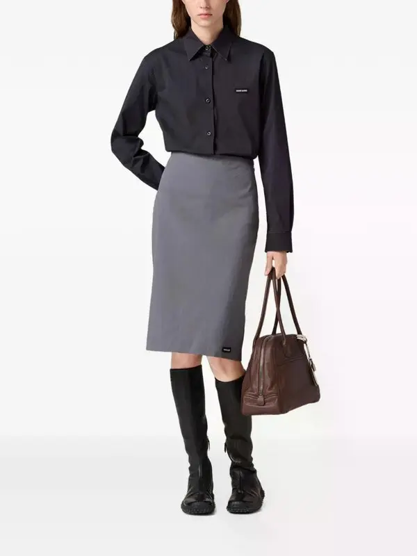 Miu Miu Stretch Poplin Skirt