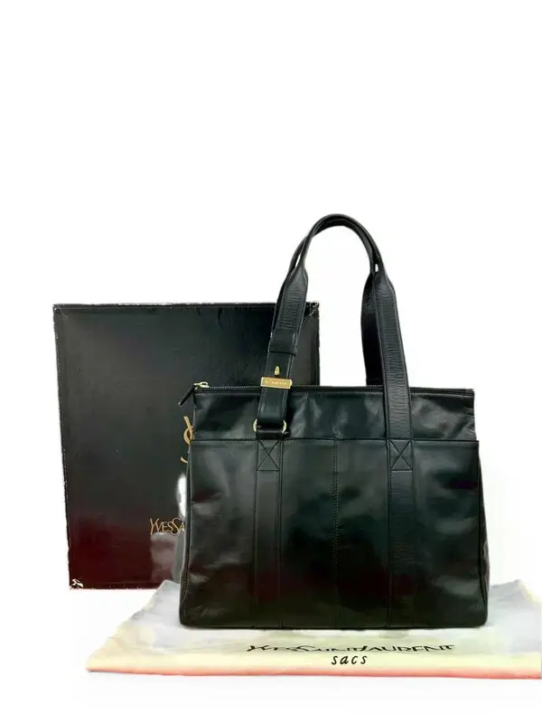 Saint Laurent 1980-1990 Leather Tote Bag