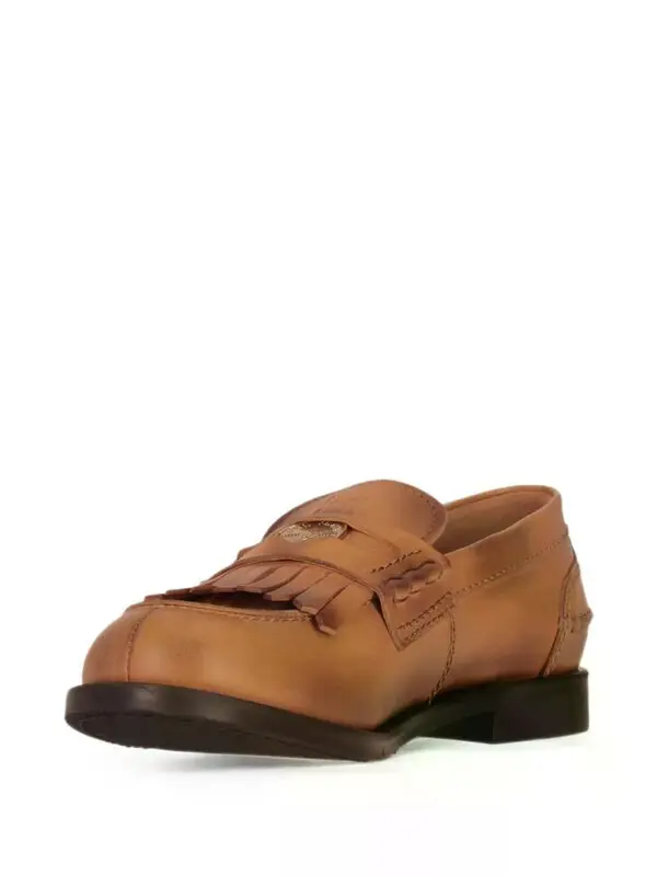 Miu Miu Leather Loafers With Fringe Detail
