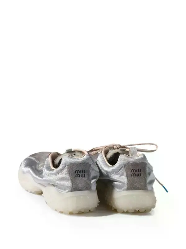 Miu Miu Bubble Technical Fabric And Suede Sneakers