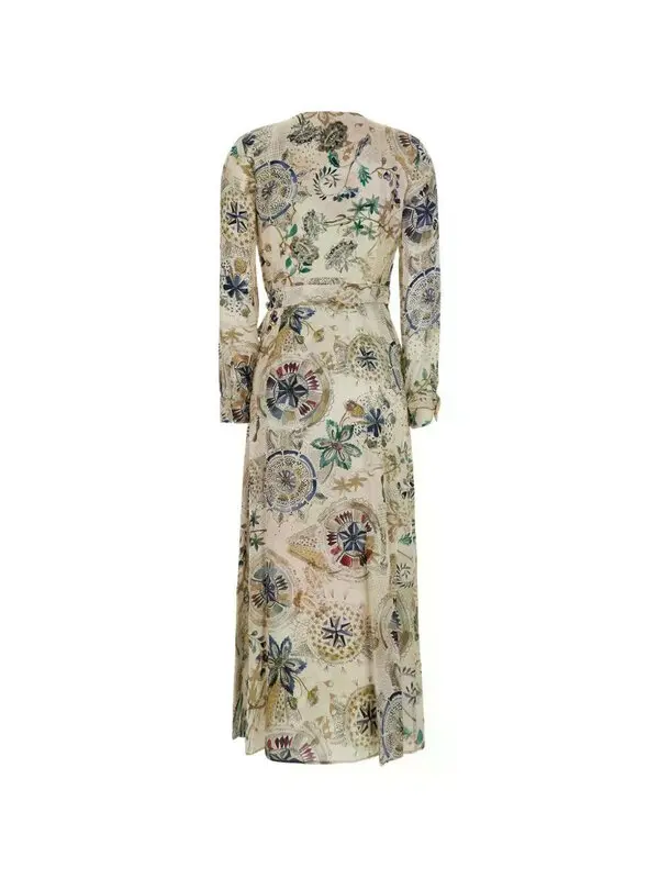 Momoni Graphic-print Wrap Maxi Dress