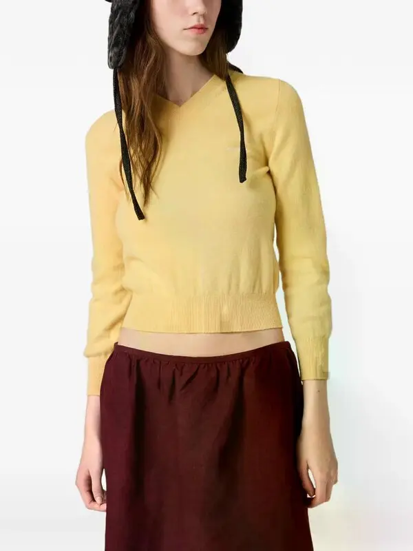 Miu Miu V-neck Wool Cardigan