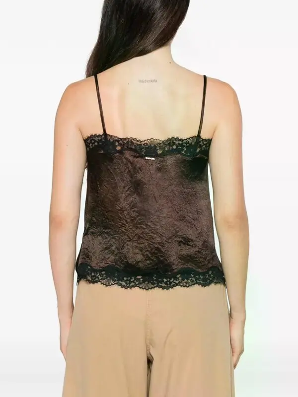 TWINSET Sweetheart Neck Lace Trimmed Camisole